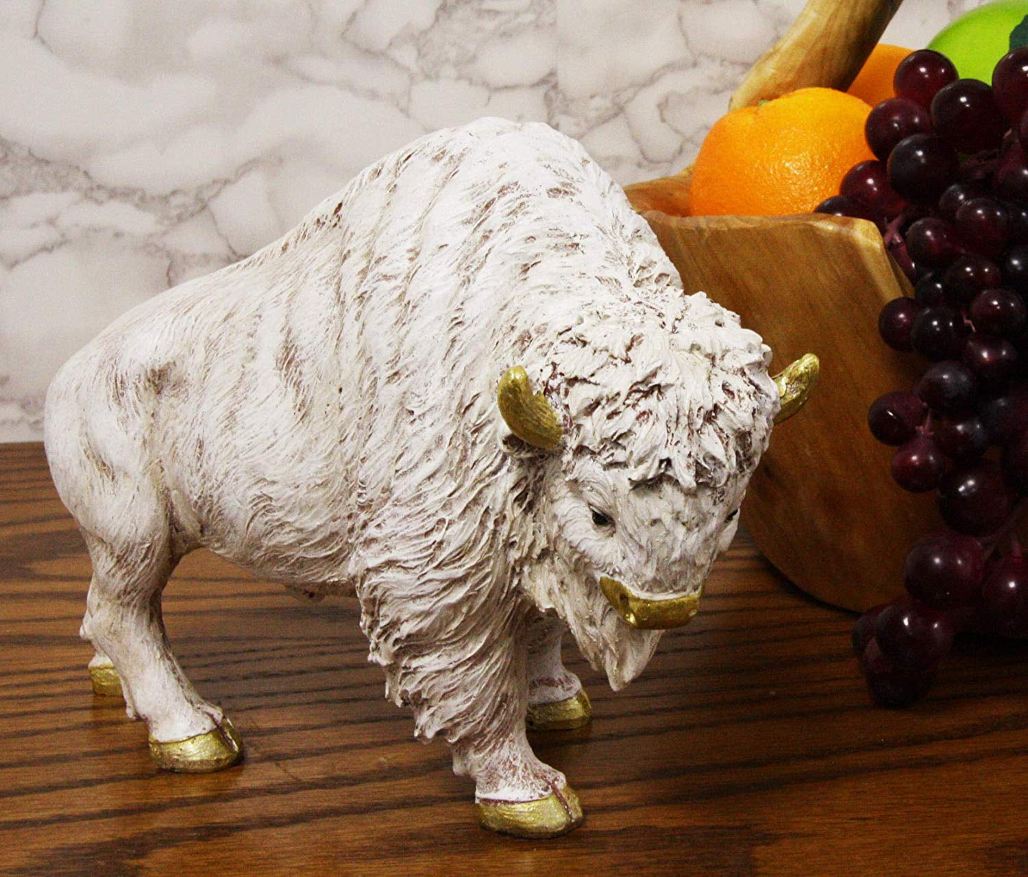 Ebros Gift Sacred White Bison Buffalo Decorative Resin Figurine 8.75 ...