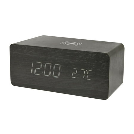 CJ Tech 10-Watt Qi Wireless Charging Alarm Clock - Black - Walmart.ca