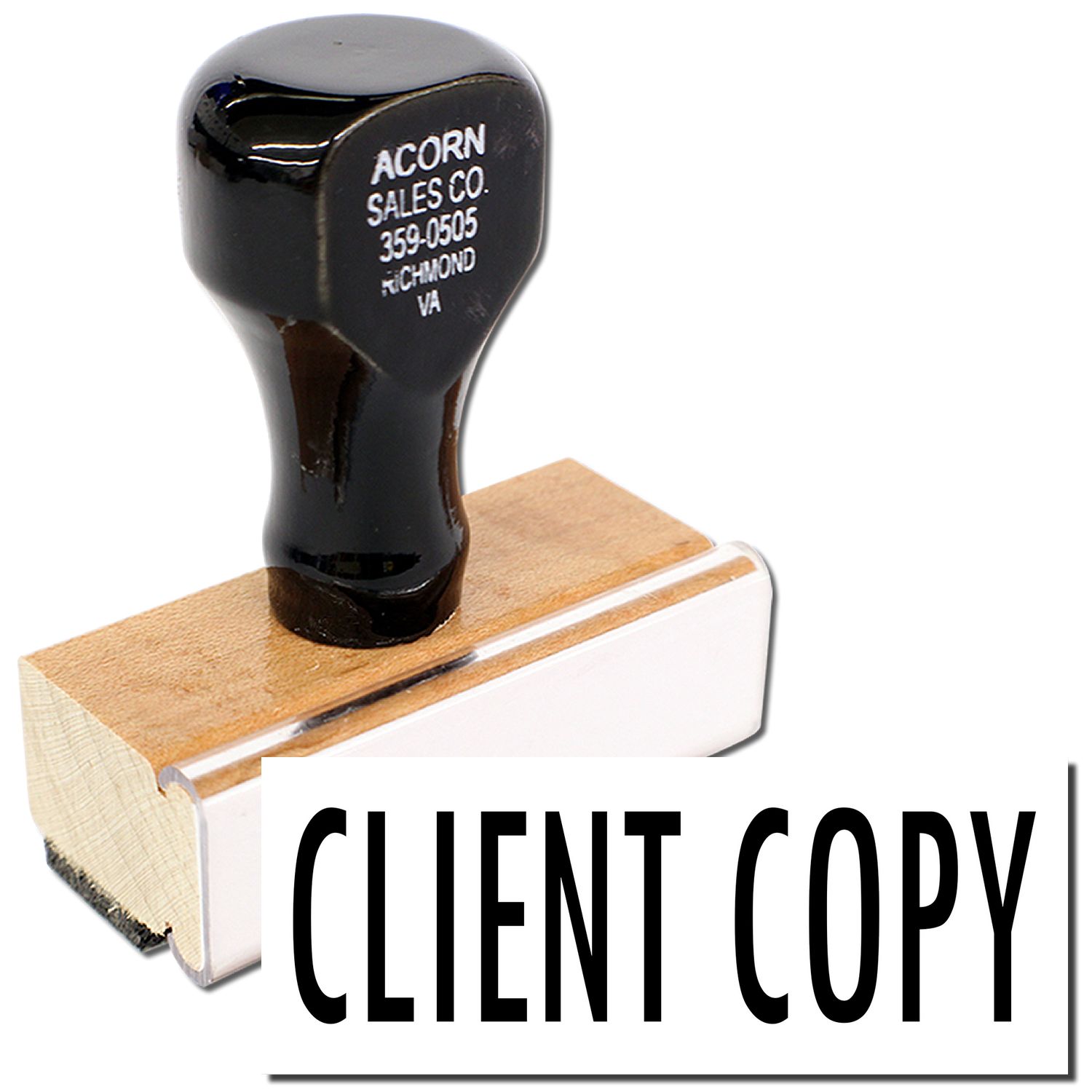 Large Client Copy Rubber Stamp, Wooden Handle Rubber Stamp, Laser ...