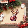 10 Pack Of Christmas Reindeer 2D Acrylic Chain Pendant Holiday Deer ...