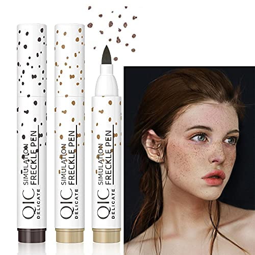 Freckle Pen, 2 Colors Freckle Stamp Fake Freckles Makeup Pen Light ...