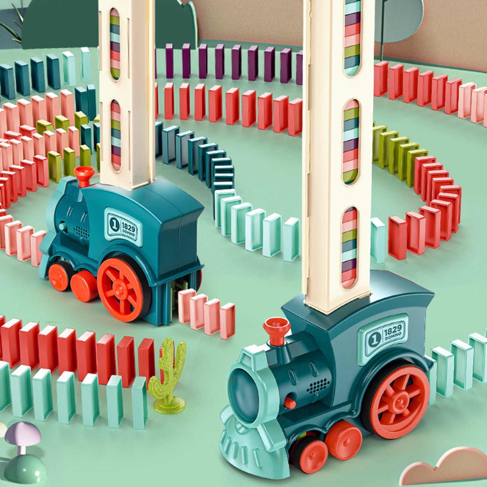 Travelwant Domino Train Set. Fun and Colorful Train That Prepares Your ...