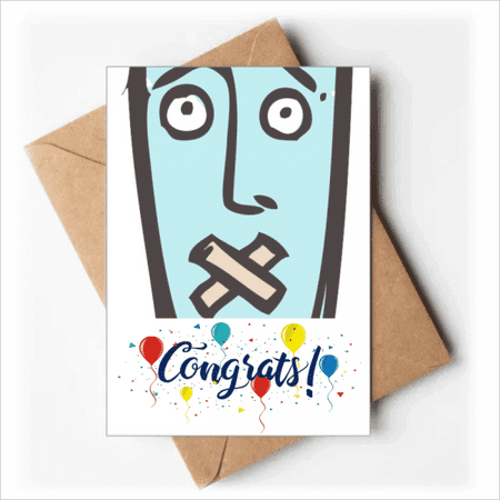 Shut Up Face Sketch No Wedding Cards Congratulations Greeting Envelopes ...