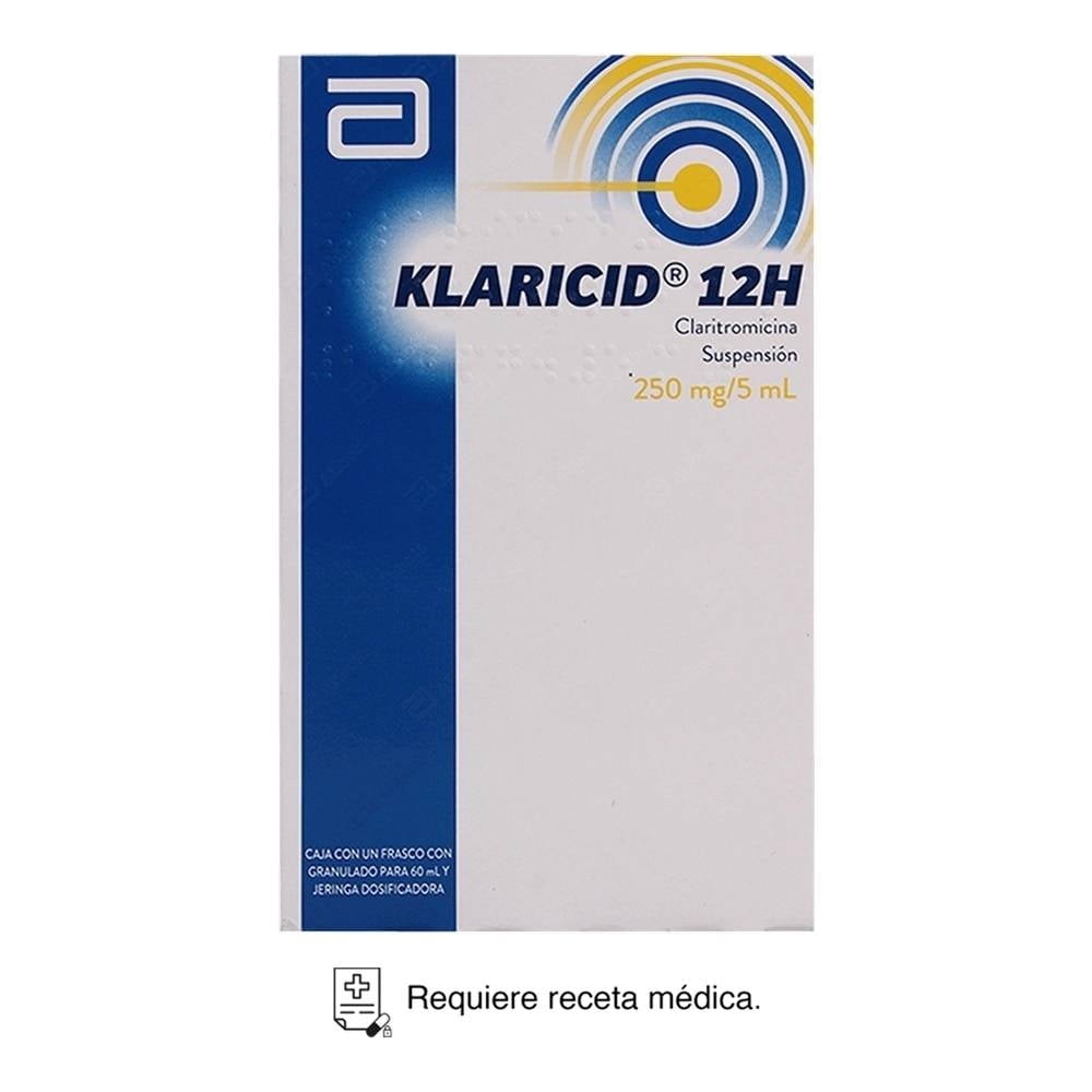 Klaricid 12 H Claritromicina 250 mg / 5 ml suspensión polvo para 60 ml ...