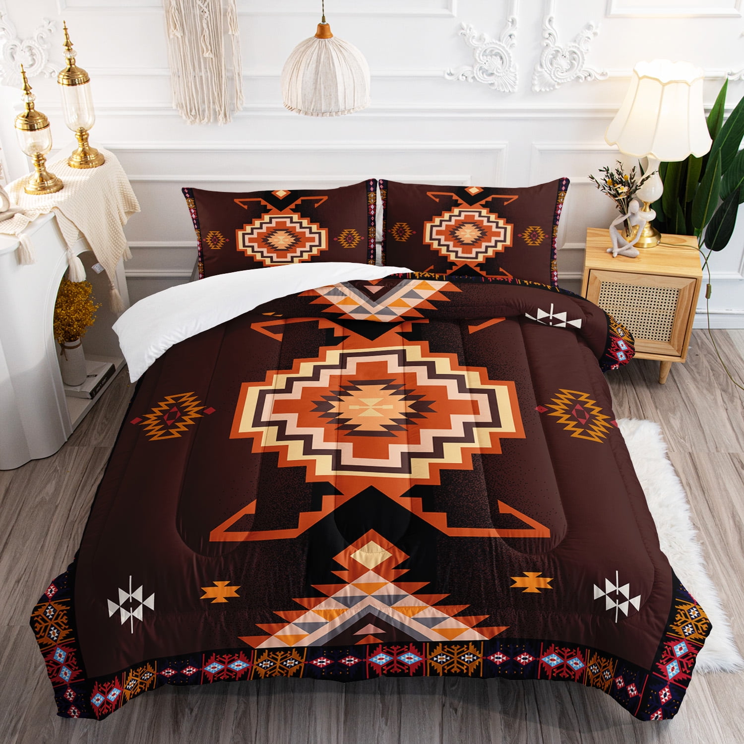 Hosima 3-Piece 3D Digital Comforter With Pattern Composed Of Multiple ...