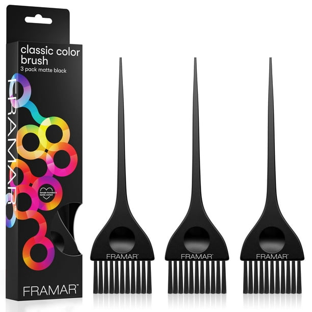 Juego de brochas para teñir el cabello FRAMAR Black, paquete de 3 cerdas AccuSoft | Bodega ...