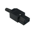 Black IEC 320 C13 Female Plug Rewirable Power Connector 3pin Socket 10A /250V - Walmart.com