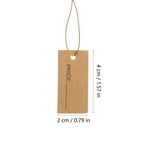 100Pcs Pricing Tags Jewelry Craft Price Tags Kraft Paper Label Cards ...