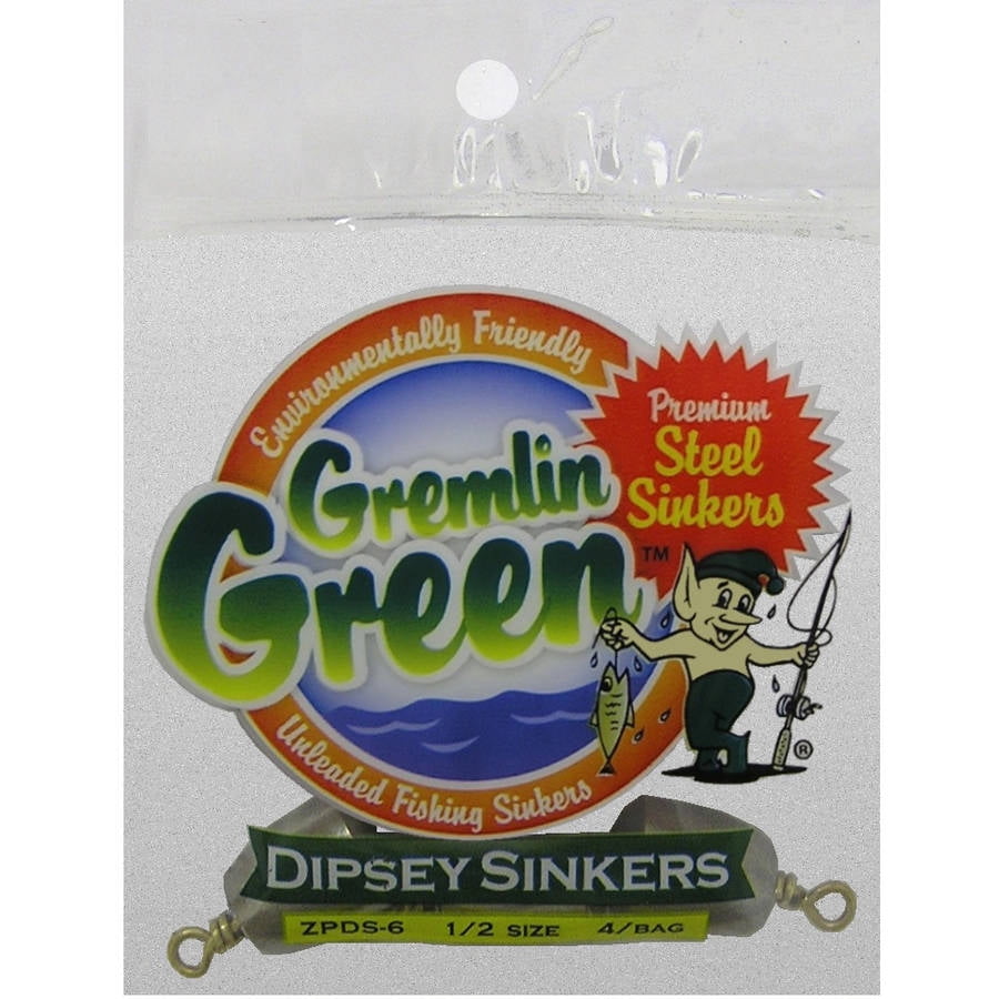 Gremlin Green Zpds6 Premium Steel Dipsey Swivel Sinker # 6, Size 1/2 ...