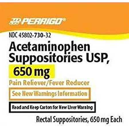 Perrigo Acetaminophen Rectal Suppositories, 650mg, 12 CT - Walmart.com