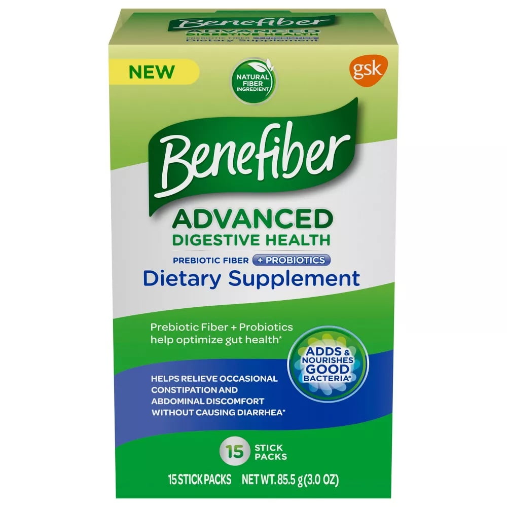 Benefiber Advanced Digestive Health Prebiotic Fiber and Probiotics ...