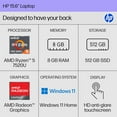 HP Microsoft Copilot AI laptop computer, 15.6 HD Touchscreen, AMD Ryzen ...