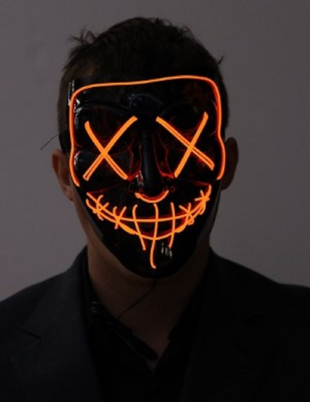 Light Up Purge Mask - Costume Accessory - Teen Adult - Orange - Walmart.com