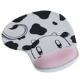 Cartoon Cow Mouse Pad With Integrated Wrist Cushion Firm Rubber Grip ...