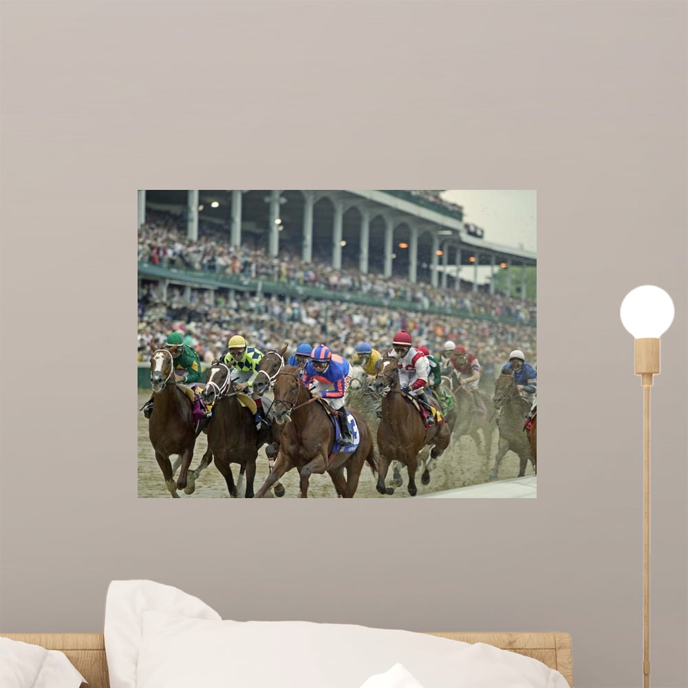 Kentucky Derby Wall Mural Decal Sticker, Wallmonkeys (18 in W x 14 in H ...