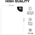 110lb Cardstock 8.5x11 White, 50 Sheets White Card Stock Paper for ...