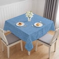 Blue Vintage Linen Table Cloth 60x60in, Waterproof Square Tablecloth ...