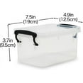 EZOWare Lidded Clear Storage Bin Boxes, 1.3 Quart Small Plastic ...