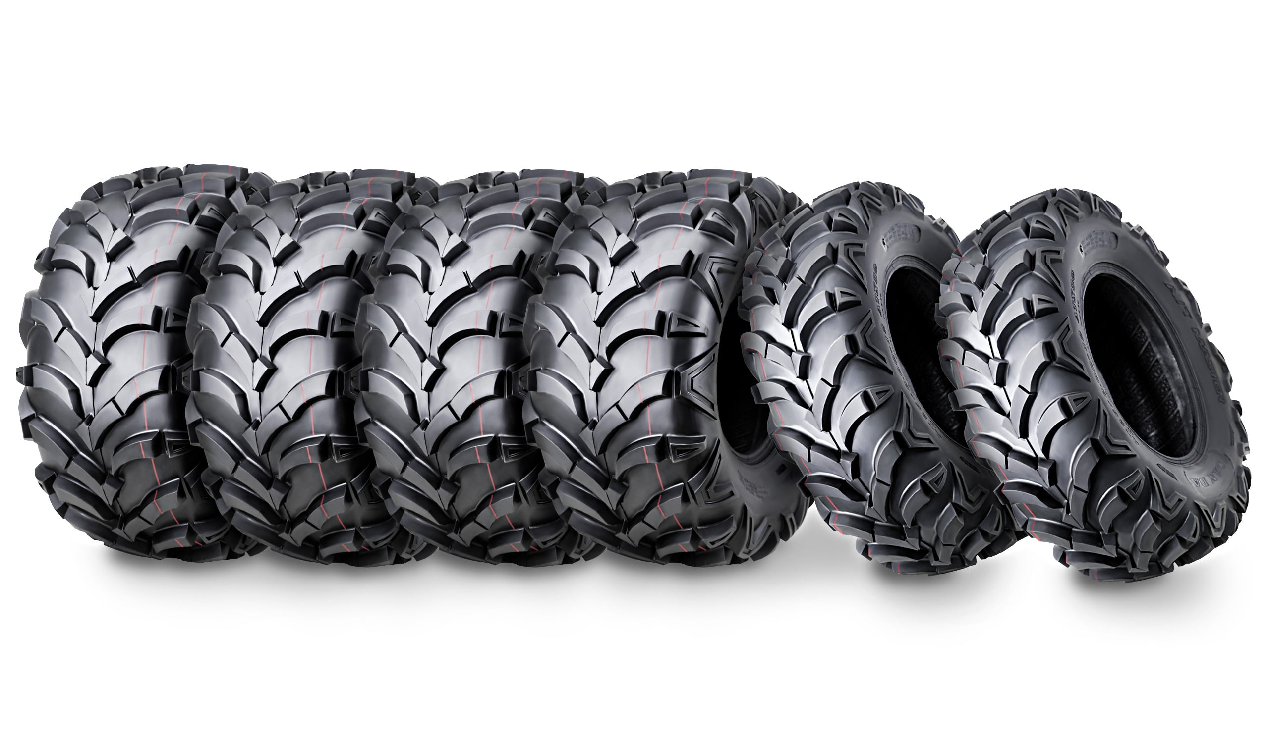 Wanda ATV/UTV tires (2) 25x8-12 Front & (4) 25x12-10 Rear 6PR P341, Set ...