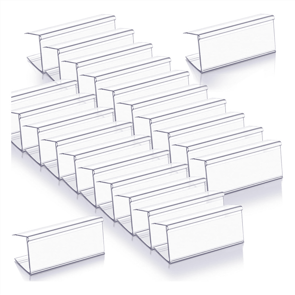 Click here for Unbranded 100 Pcs Wood Shelf Label Holders Clear P... prices