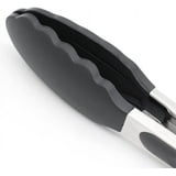 2 Pack Black Kitchen Tongs, Premium Silicone BPA Free Non-Stick ...