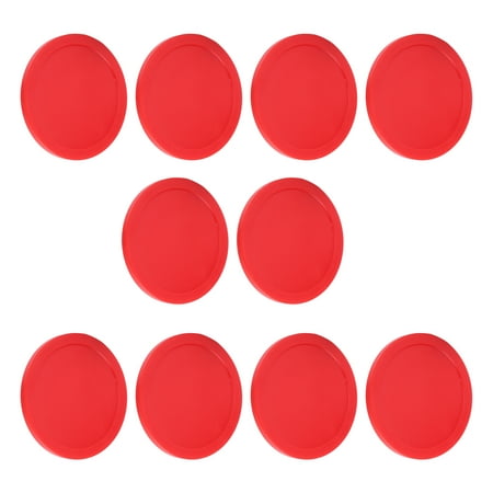 Ice Hockey Table Pucks, Mini 64mm Red Plastic 10pcs Round Table Hockey ...