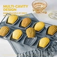 8-Cavity Nonstick Carbon Steel Madeleine Baking Pan, Shell Shaped Multi ...