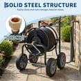 Hose Reel Cart, 4 Wheels Heavy Duty Mobile Garden Hose Cart, Powder ...