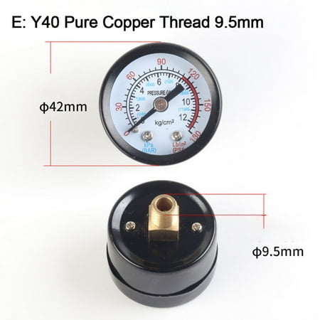 Y40/Y50 0-180Psi Pool Filter Water Pressure Dial Hydraulic Pressure Gauge-Meter Manometer Easy ...