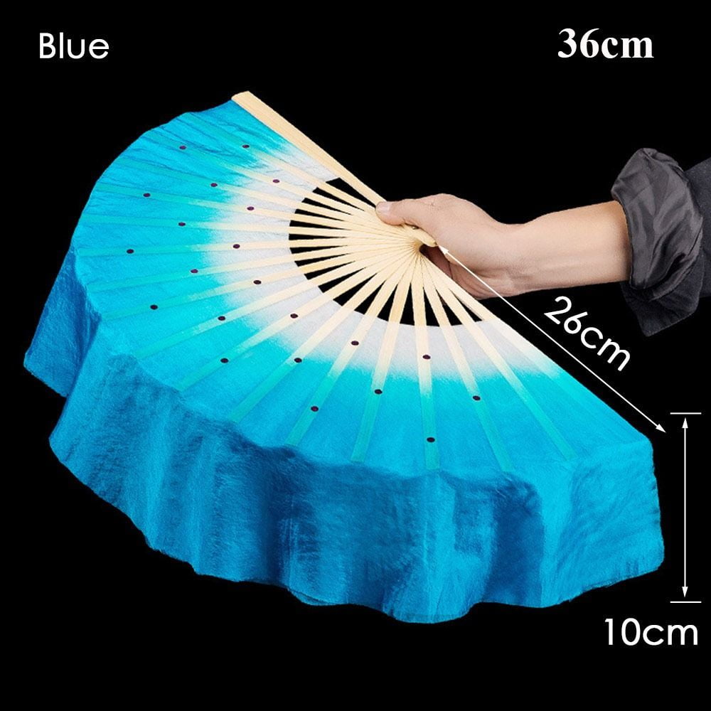 36/51cm Gradient Color Kid Women Dancer Practice Long Silk Fans Rayon ...