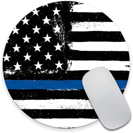 Amcove Black Flag with Police Blue Line Mouse Pad,Back The Blue ...