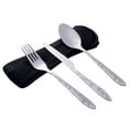 3-Piece Stainless Steel Cutlery Set - Knife, Fork, Spoon, Travel ...