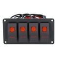 4 Gang Rocker Switch Panel LED Backlight 5?Pin Overheat Protection for ...