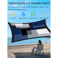 Blue Black Sun Shade Sail 6.5'X10' Geometric Abstract Color Block ...