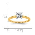 2.25mm 14k Solid Gold Two-tone 3/4 Ct Large Diamond SI+ G+ Cushion ...