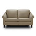 Hello Sofa Home Sienna Mid-Century Modern Top Grain Leather Loveseat in ...