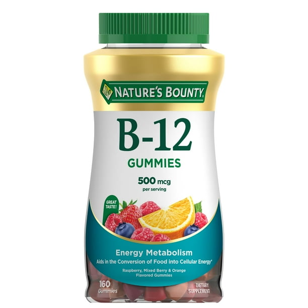 Suplemento: gomitas de vitamina B12 de Nature's Bounty, 500 mcg, 160 ...