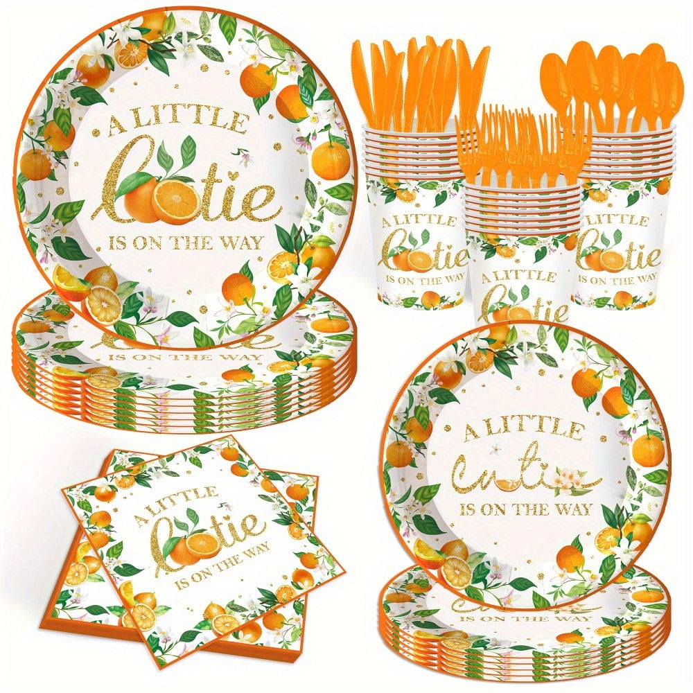 Click here for Mesase 140pcs Cute Baby Shower Party Set - Orange... prices