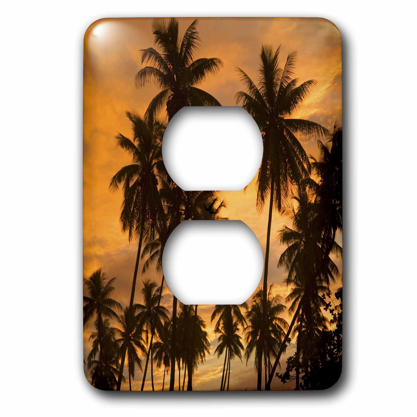 Sunset with Palm Trees, Moorea, French Polynesia - OC13 DPB0312 ...