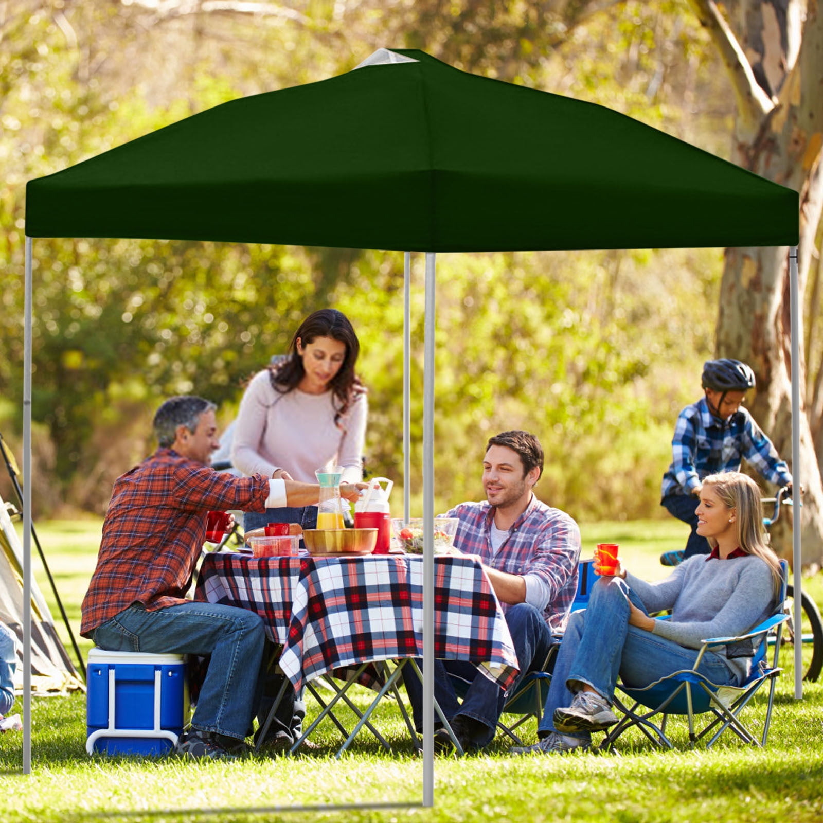 LutIedan Pop Up Canopy Tent Thickened Cloth Telescopic Tent Sunshade ...