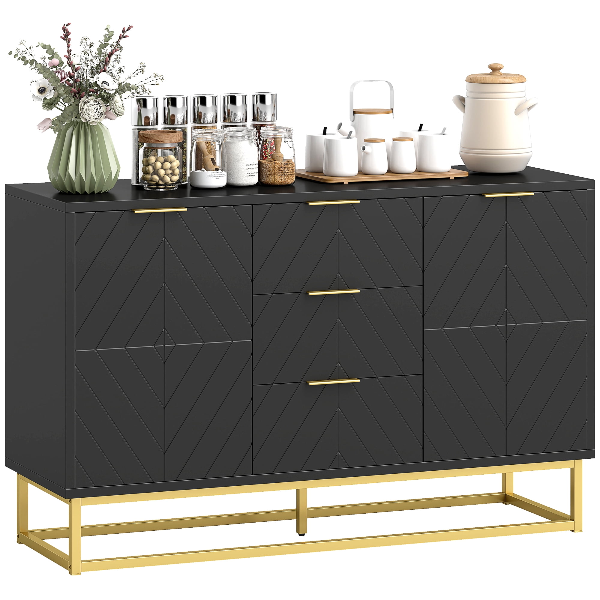Click here for Homcom 3-Door Storage Cabinet Sideboard For Dining... prices