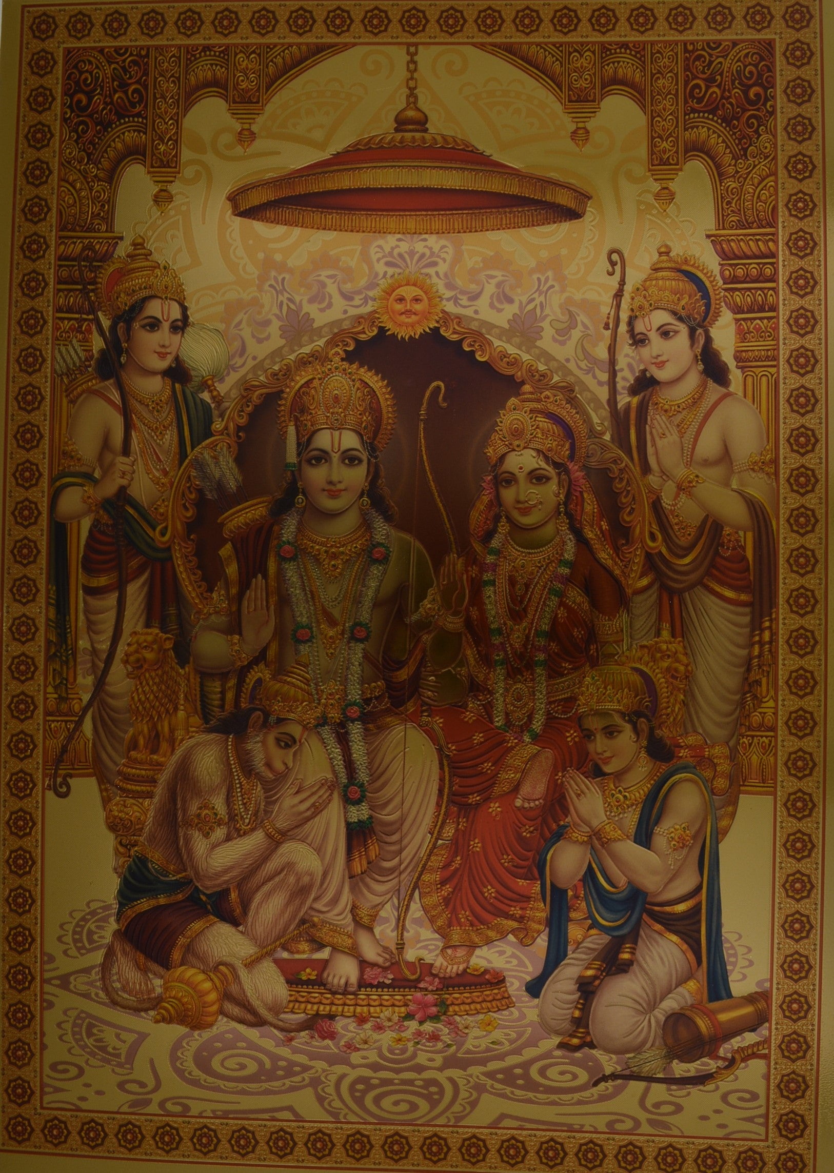 Shree Ram Family Religious Poster Picture Size 8.5" x 12 unframed ...