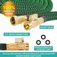 sundan Expandable Garden Hose 25ft, Flexible Water Hose, 8-Pattern Spray Nozzle, Black/Green ...