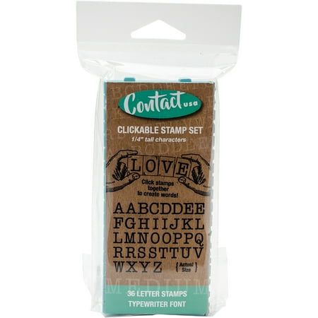 Contact Usa Clickable Typewriter Font Stamps 1/4" 36/Pkg-Uppercase ...