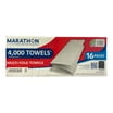 Marathon Multifold Paper Towels, 16 Packs (4000 Sheets), White, 9.25 x ...