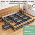4 Pack Height Adjustable Under Bed Storage Containers with Wheels ...