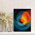 Abstract Geometric Fish Canvas Wall Art Painting for Living Room ...