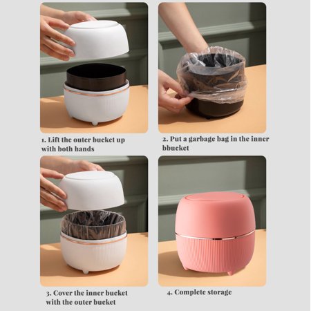 Trash Can Round Storage Bucket Office Storage Bucket; Kitchen Desktop ...