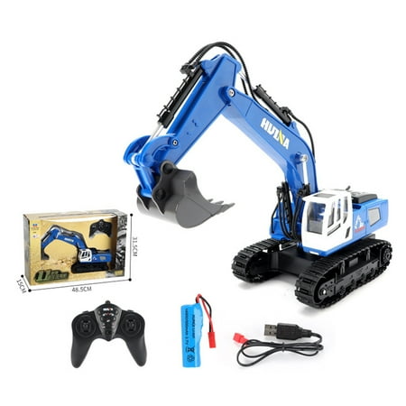Amyove Huina 1558 Remote Control Car Alloy 11ch Rc Excavator 1/18 ...