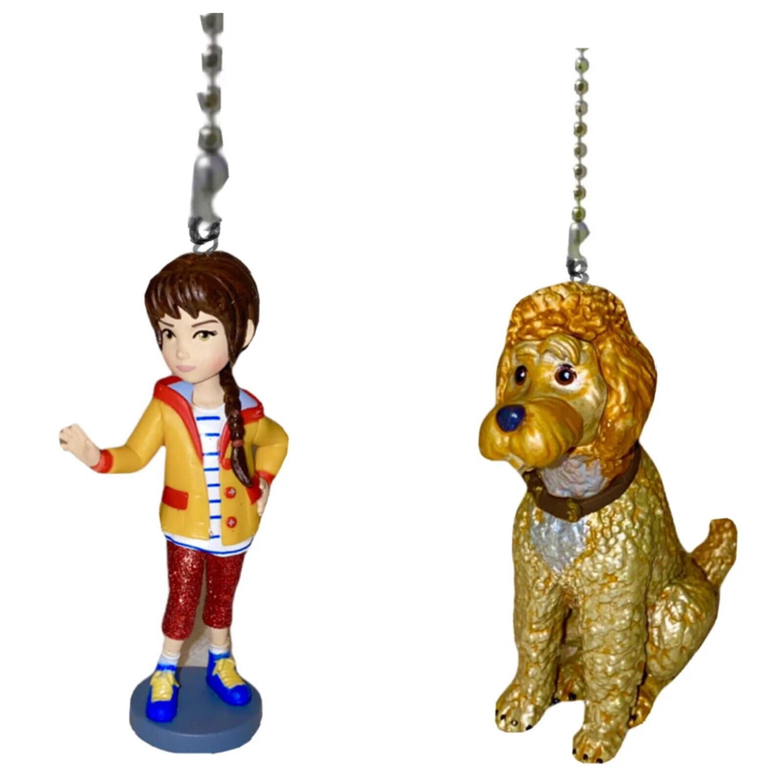 Grace & Frenchy Puppy Pvc Figure Fan Lamp Light Pull Chain Figurine ...
